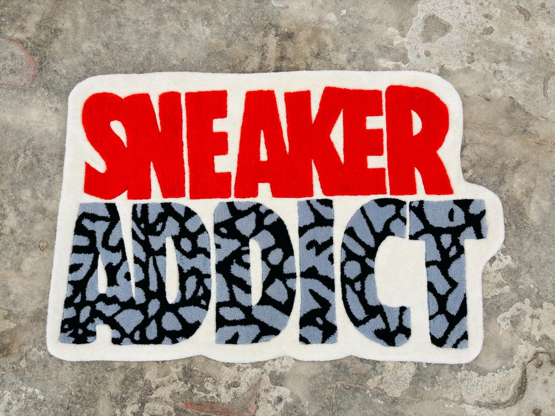 Sneaker Addict Rug | Hand-tufted Custom Logo Carpet | Streetwear ...