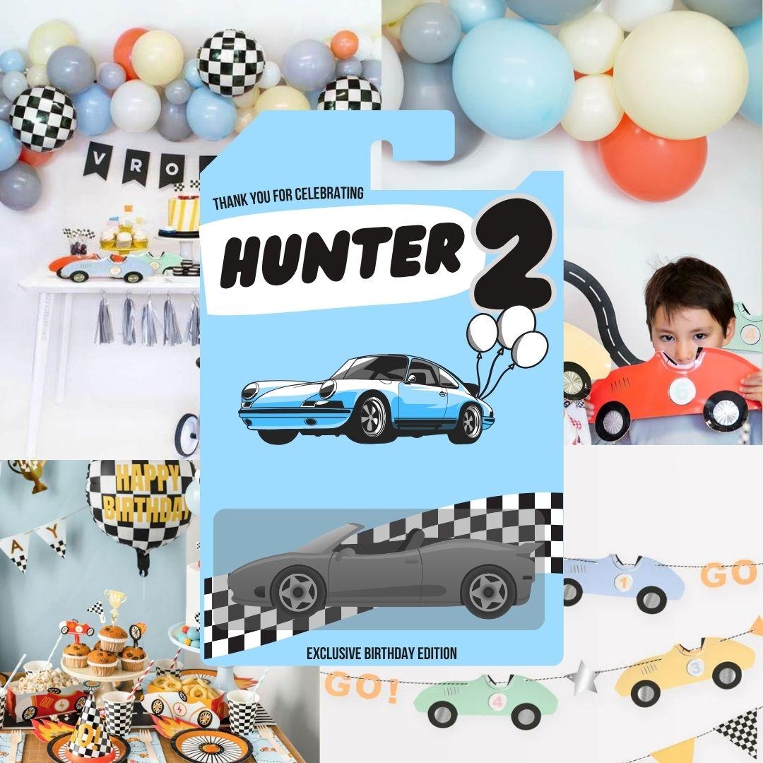 Editable Hot Wheels Favor Tags: Toy Car Birthday Thank You (canva ...