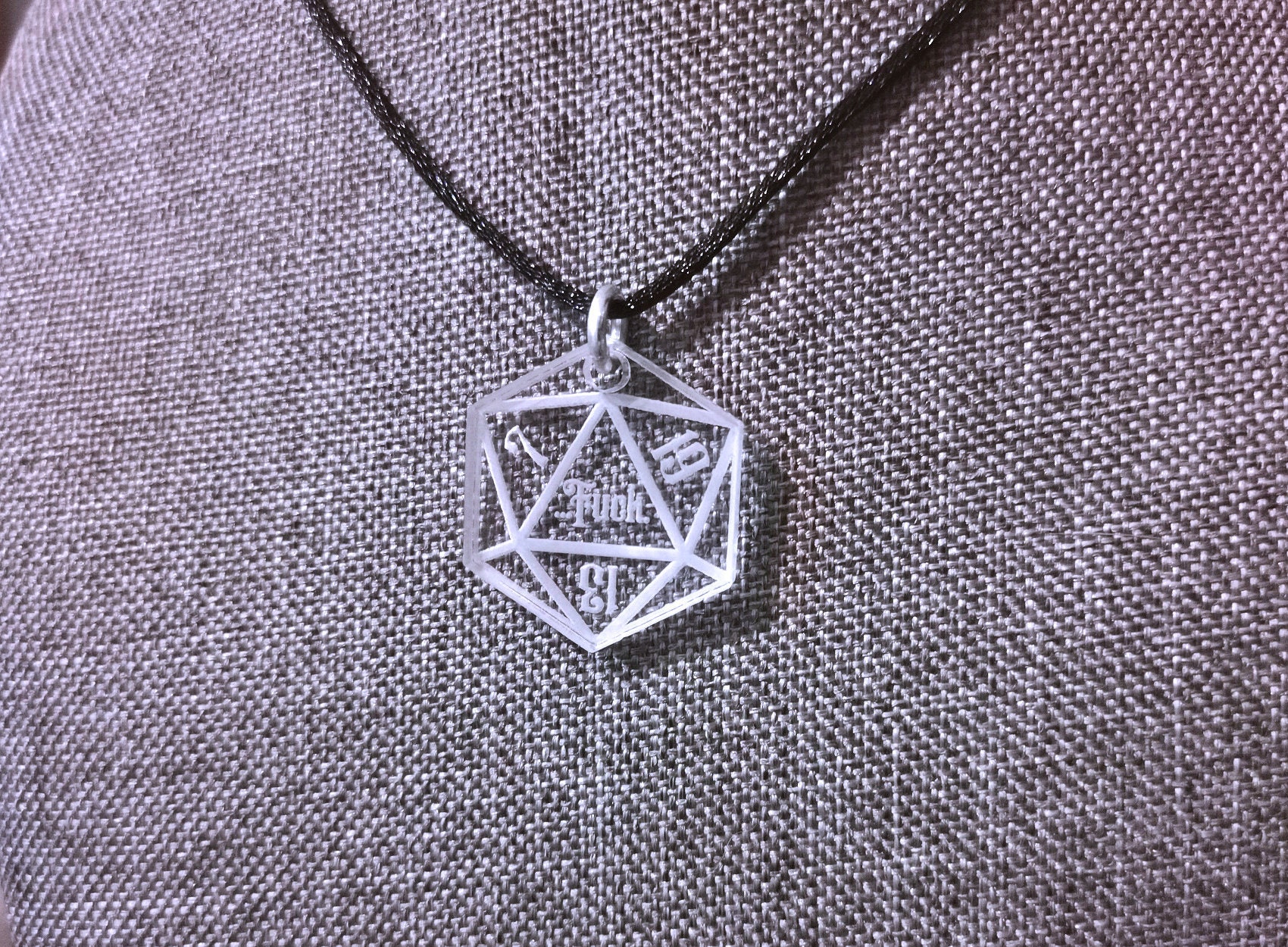 D20 Fumble Dice Laser Cut and Engraved Acrylic Pendant - Etsy UK