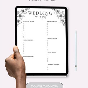 Wedding Checklist Printable | Wedding Planning Pages PDF | Wedding Day ...