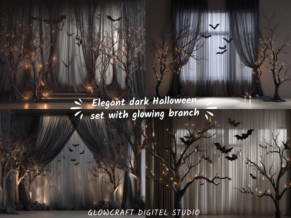 40 Gothic Forest Halloween Backdrops | Outdoor Spooky Digital ...