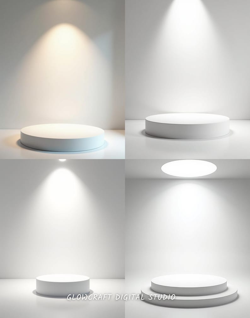 50 White Podium Digital Backdrop Minimal Studio Display Background for ...