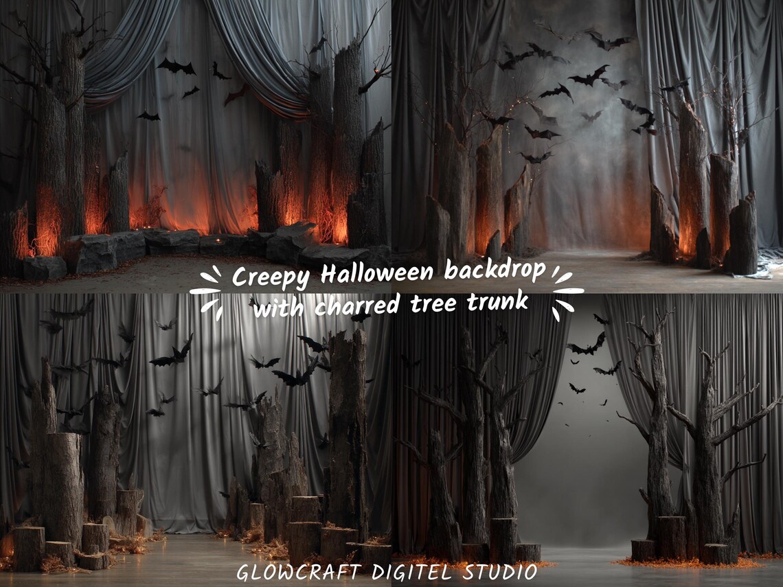 40 Gothic Forest Halloween Backdrops | Outdoor Spooky Digital ...
