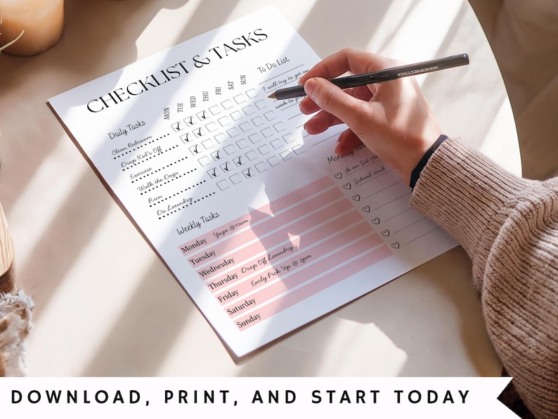 Printable Busy Mom Planner: Daily Weekly Monthly Yearly Home Management ...