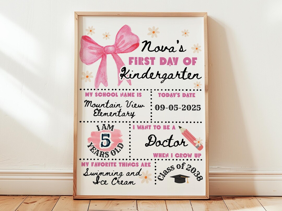 First Day of School Sign Editable Digital Download Printable Last Day ...