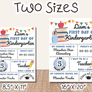 First Day of School Sign Editable Template Back to School Sign Last Day ...