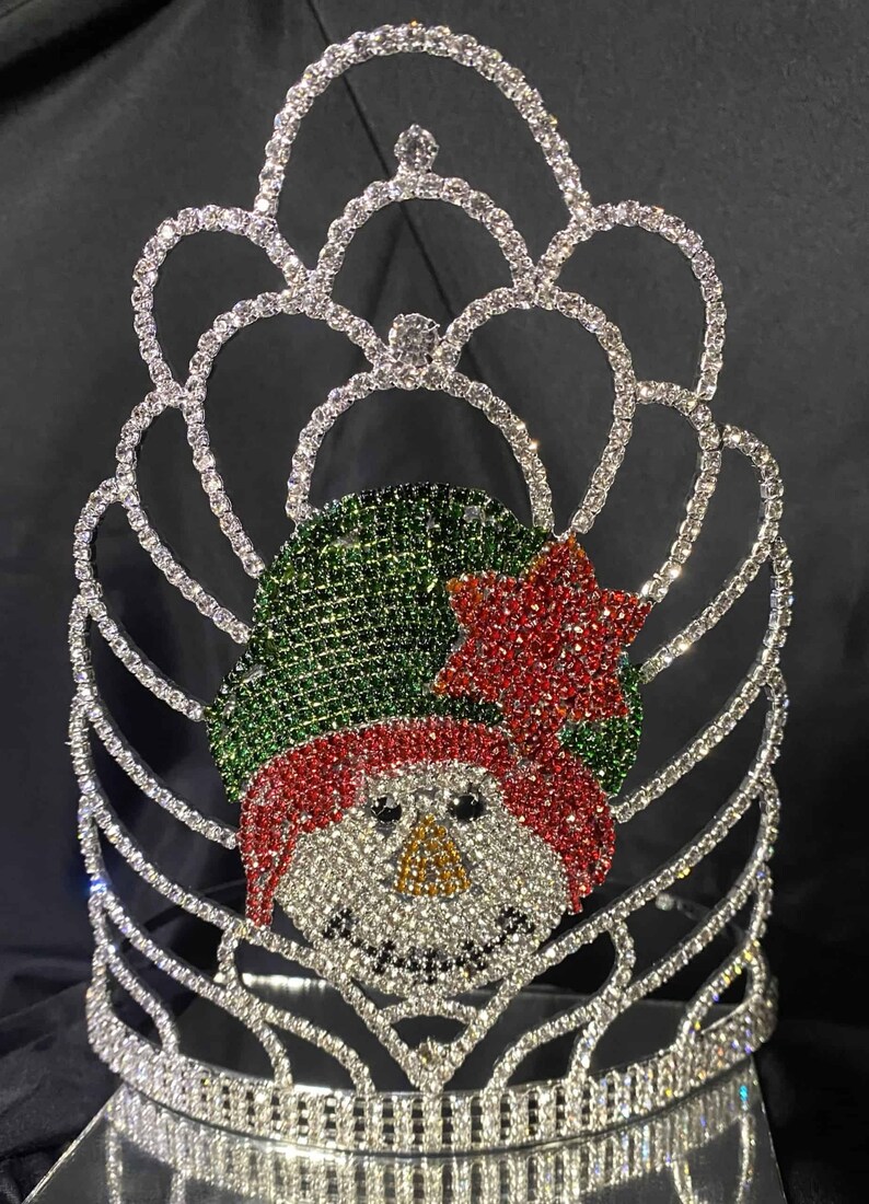 Snowman Rhinestone Crown - Adjustable Holiday Tiara - Etsy