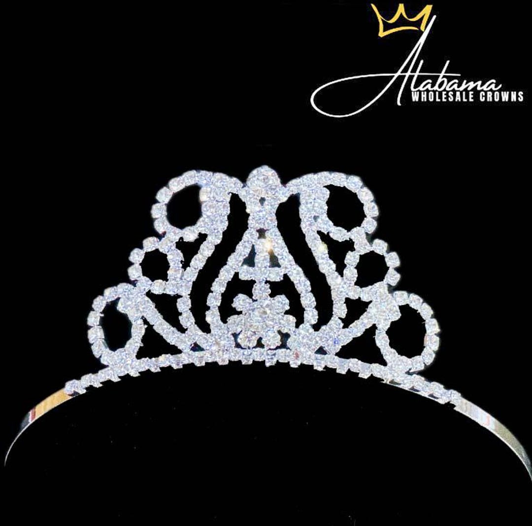 The Brooke Series Tiara-2" Tall on Band With Combs - Etsy