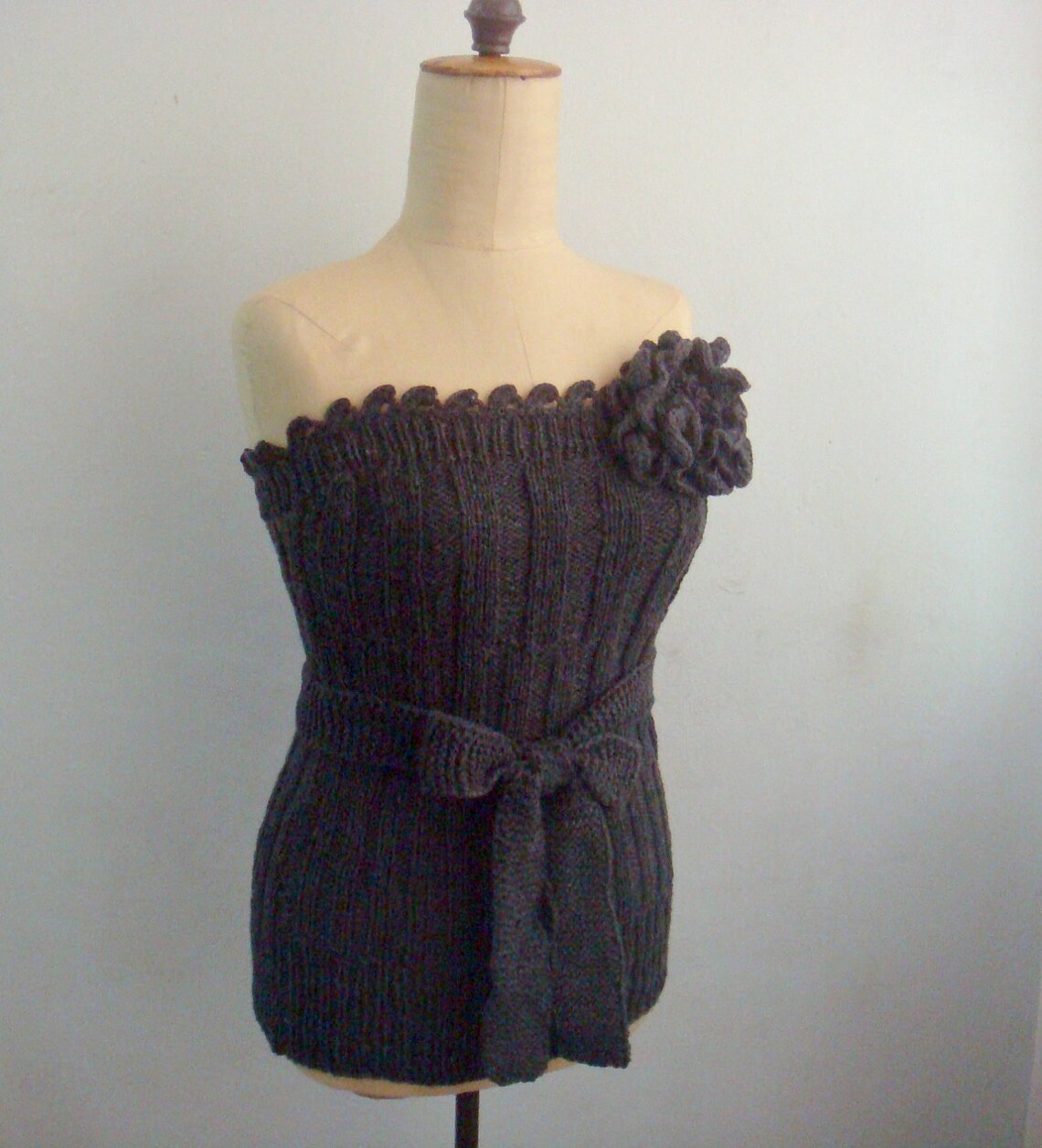Knitting and Crocheting PATTERN Knit Bustier, Corset Top Pattern ...