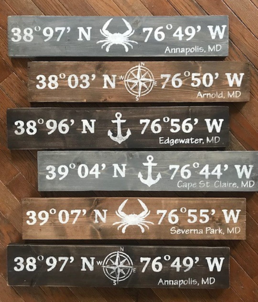 Custom Coordinate Sign, Wood Coordinate Sign is a Nautical 24 Sign to ...