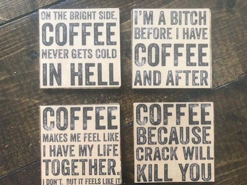 Coffee Coasters II Funny - Etsy