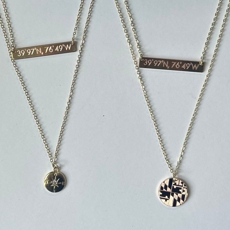Coordinate Necklace - Etsy
