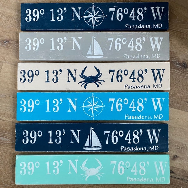 City Coordinates Sign - Etsy