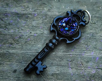 Black key necklace | Etsy