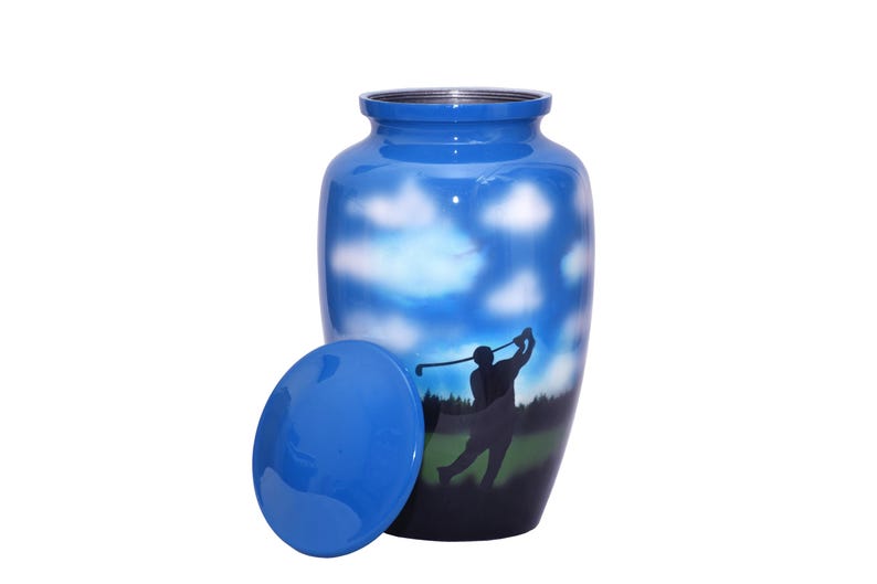 Golf Cremation Urn: Aluminum Memorial for Golf Lovers - Etsy