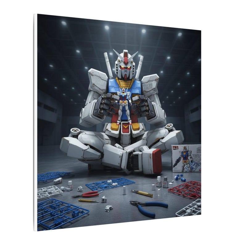 Canvas Art, Gundam Gunpla Fan Art Matte Stretched Canvas, Multi-size ...