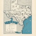 Texas Map - High Res DIGITAL IMAGE 1930s Vintage Picture Map ...