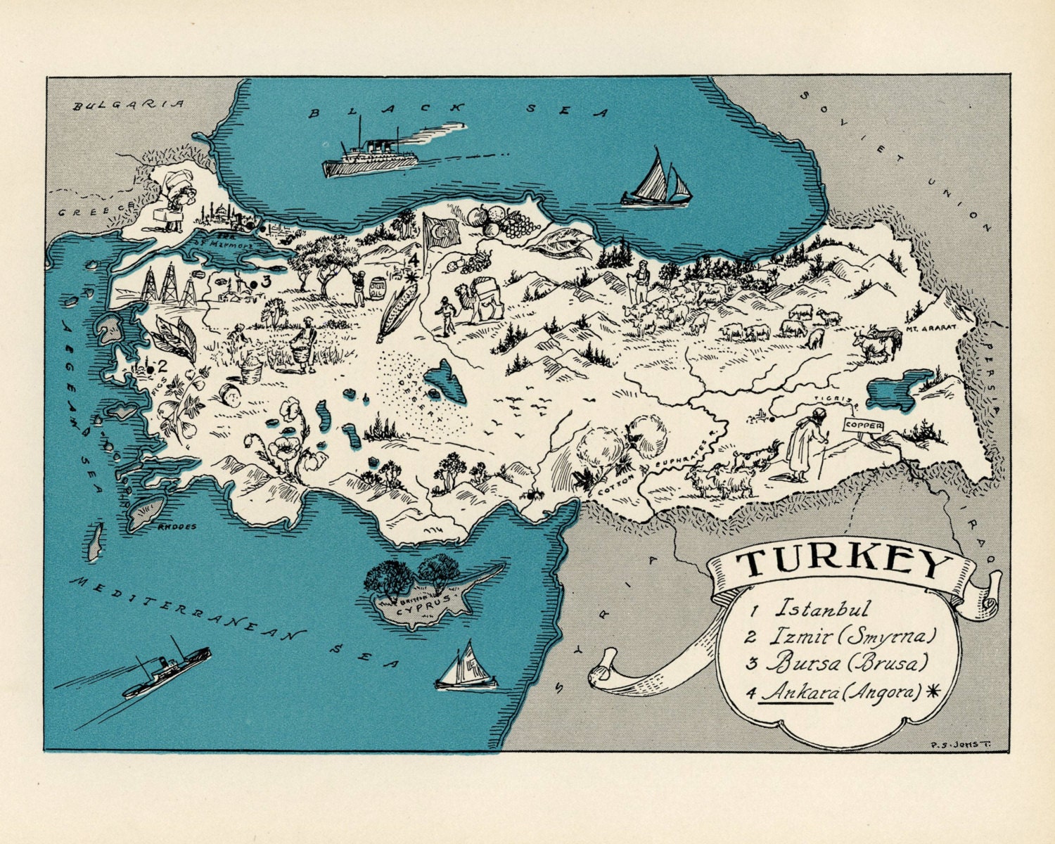 Turkey Border Map
