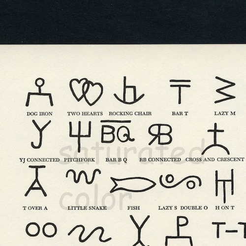 Vintage Cowboy Cattle Brands DIGITAL IMAGE DOWNLOAD 1950s - Etsy