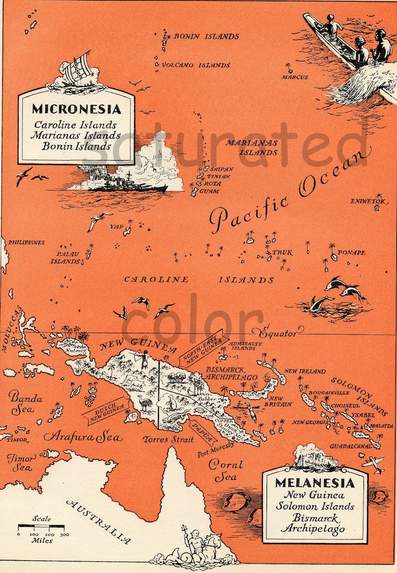 Caroline Islands Marianas Islands High Res DIGITAL IMAGE - ORIGINAL ...