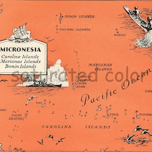 Caroline Islands Marianas Islands High Res DIGITAL IMAGE - ORIGINAL ...