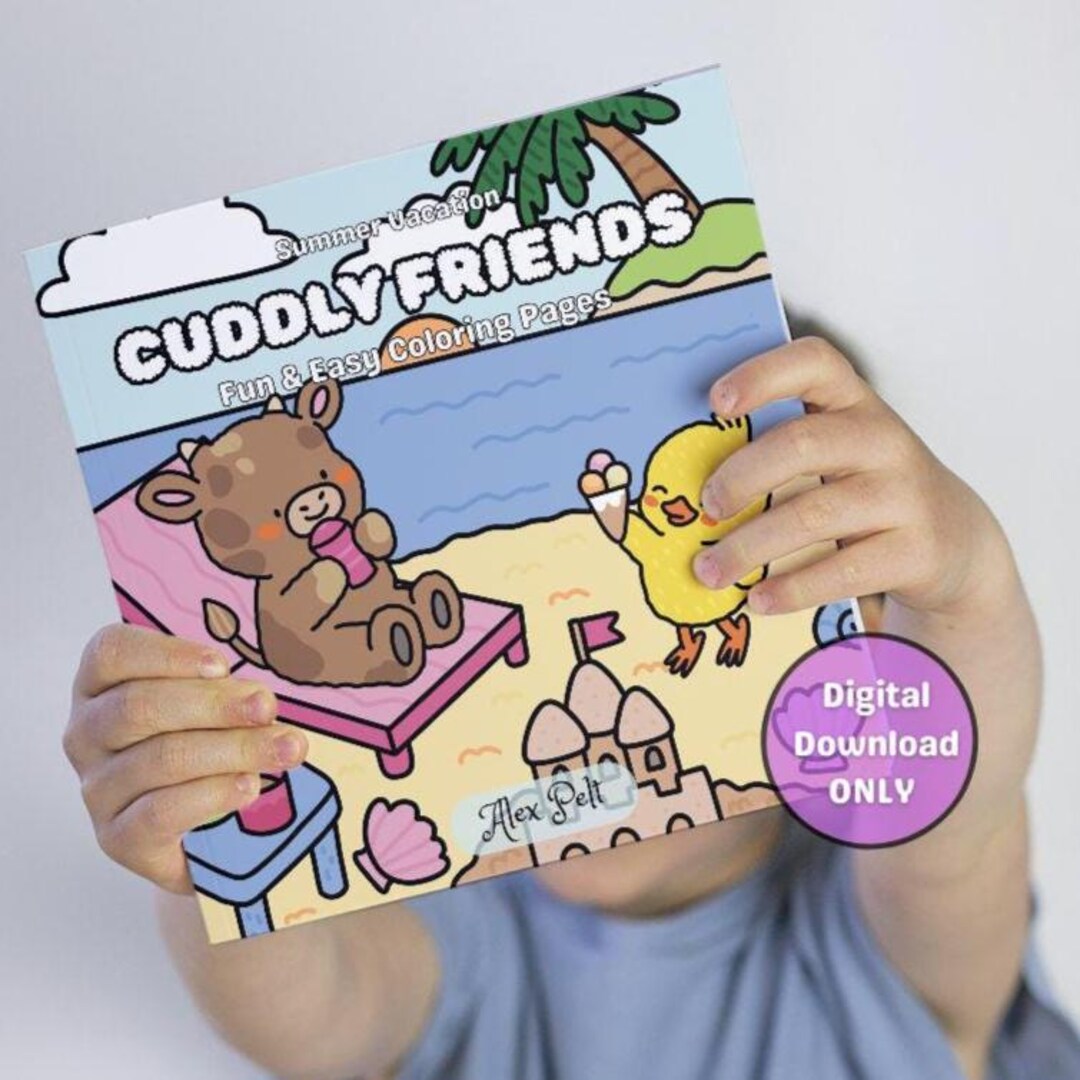 Cuddly Friends Coloring Pages/ Printable Coloring Book / PDF for Kids ...