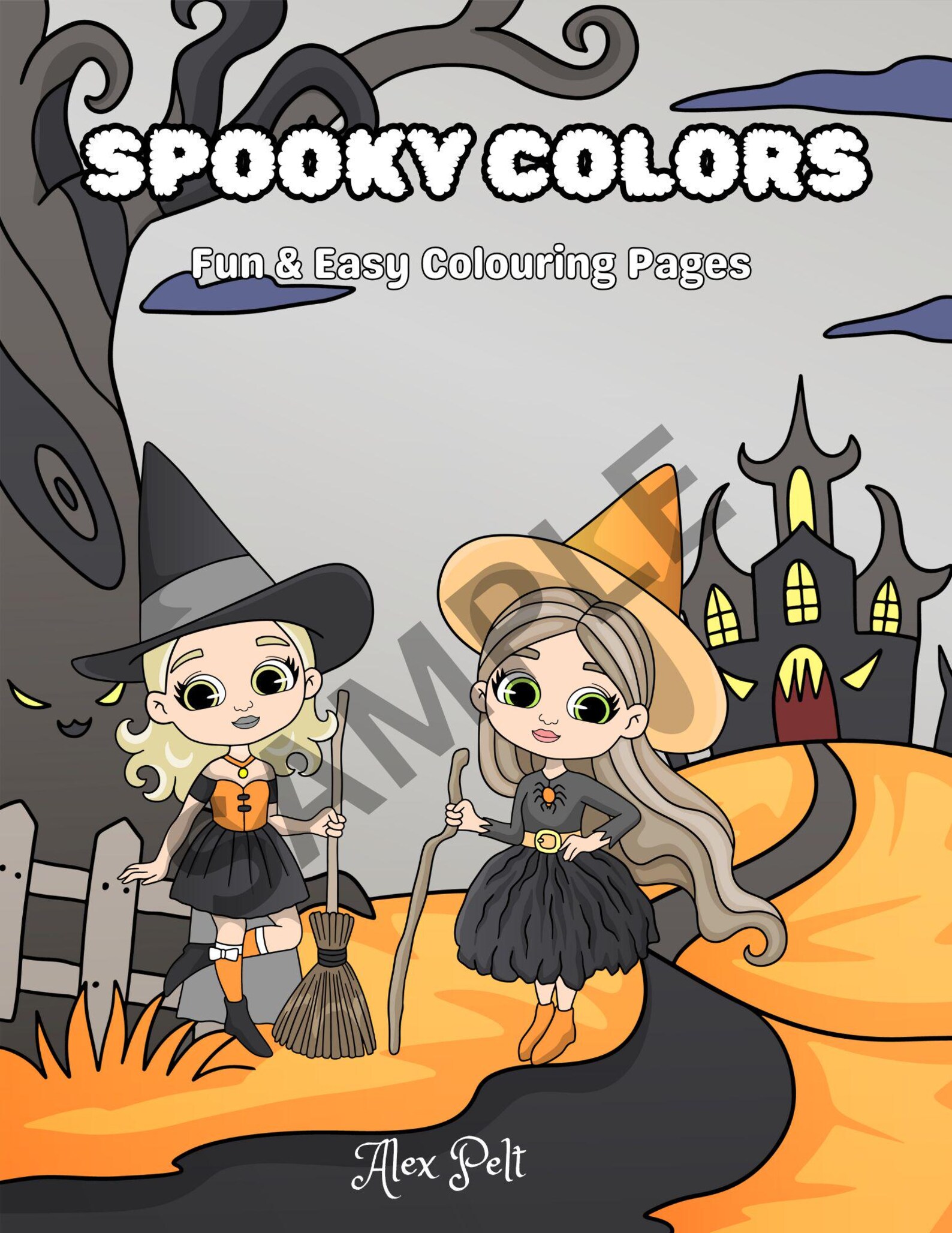 Spooky Colors Halloween Coloring Pages/ Printable Coloring Book / PDF ...
