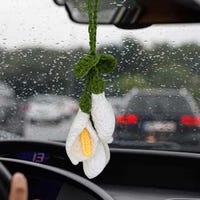 Lily of the Valley Crochet Car Hanging ,orchid Pearl Car Accessories ...