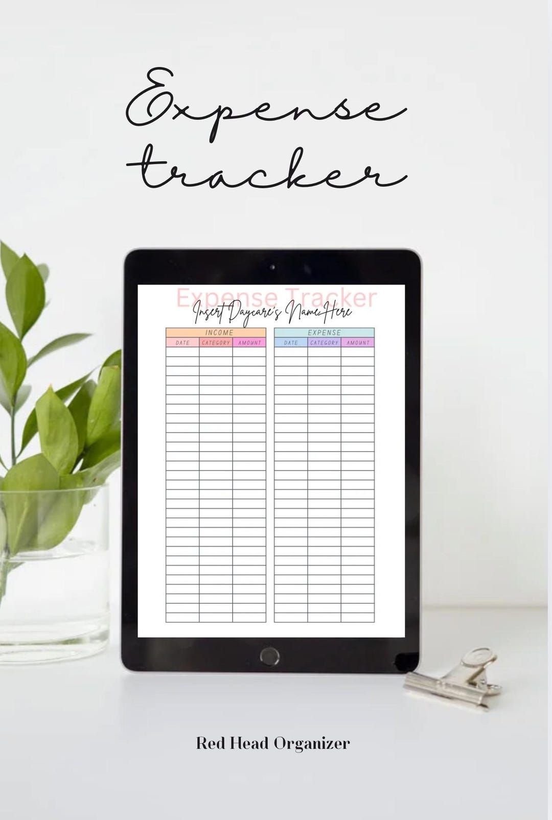 Daycare Expense Tracker | Canva Template | Childacre Money Tracker ...