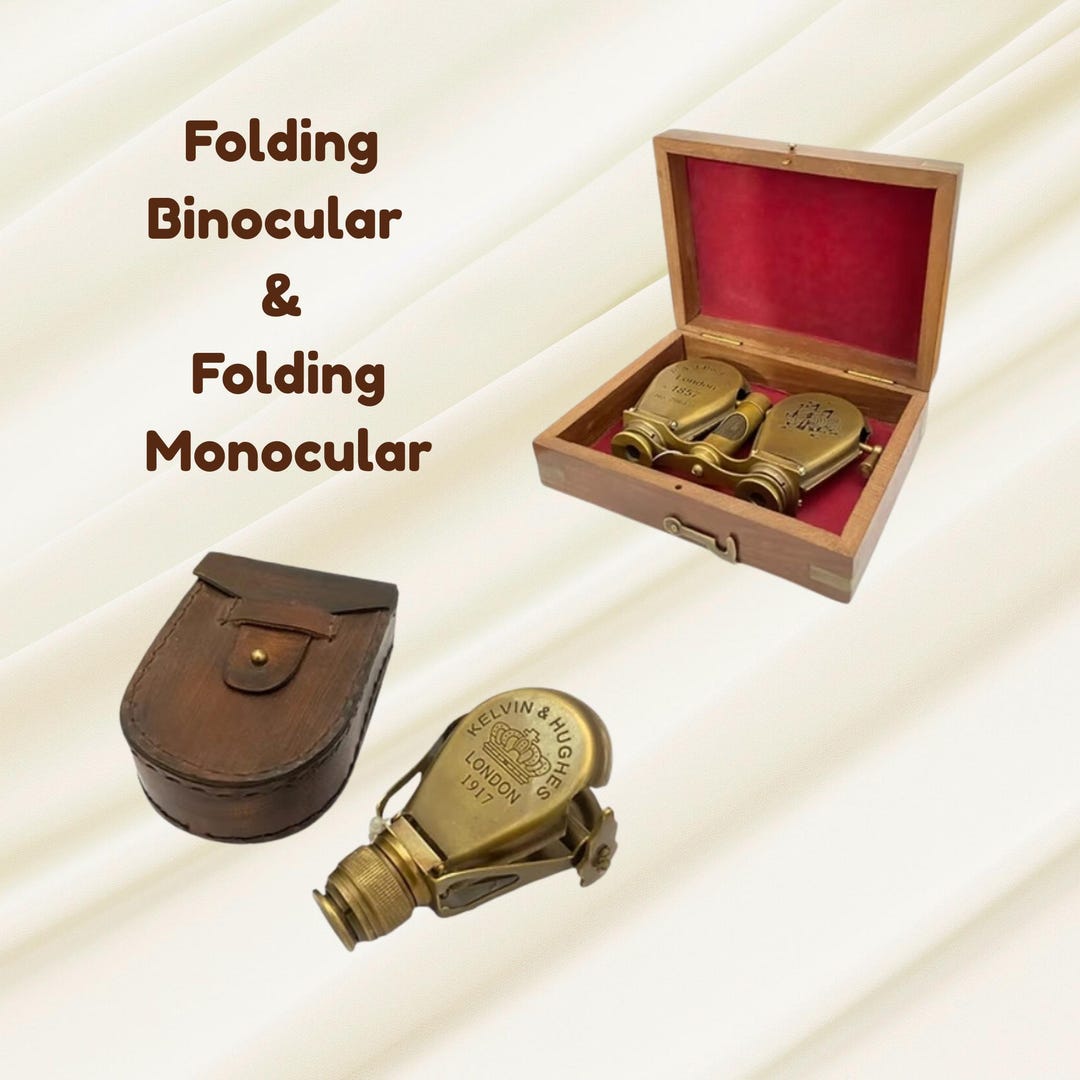 Vintage Brass Folding Monocular: Nautical Decor & Travel Optics - Etsy