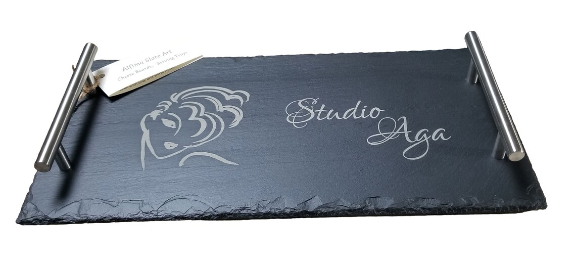 Slate Tray With Custom Laser Engraving - Etsy