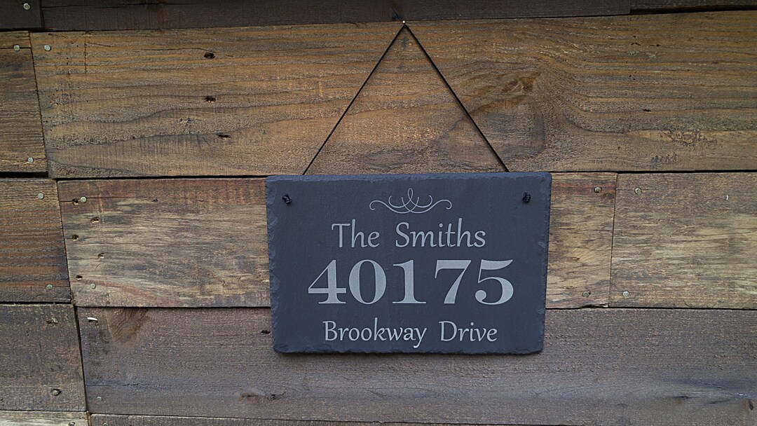 Custom Laser Engraved Address Plaque - Etsy