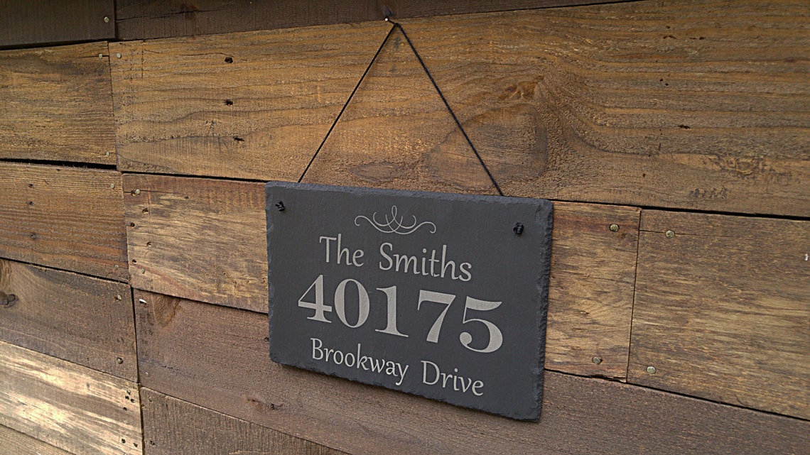 Custom Laser Engraved Address Plaque - Etsy