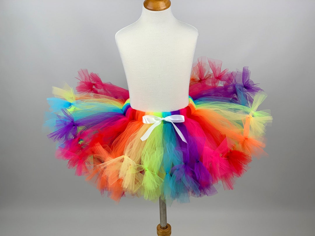 Rainbow Petti Skirt Rainbow Tutu Rainbow Baby First Birthday Tutu Clown ...