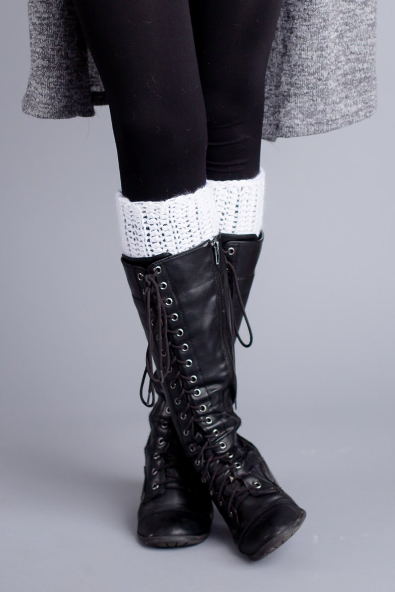 Womens White Boot Cuffs Boot Toppers Fall Fashion Crochet - Etsy