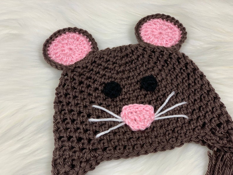 Brown Mouse Crochet Hat, Rat Hat, Halloween Costume, Child Toddler ...