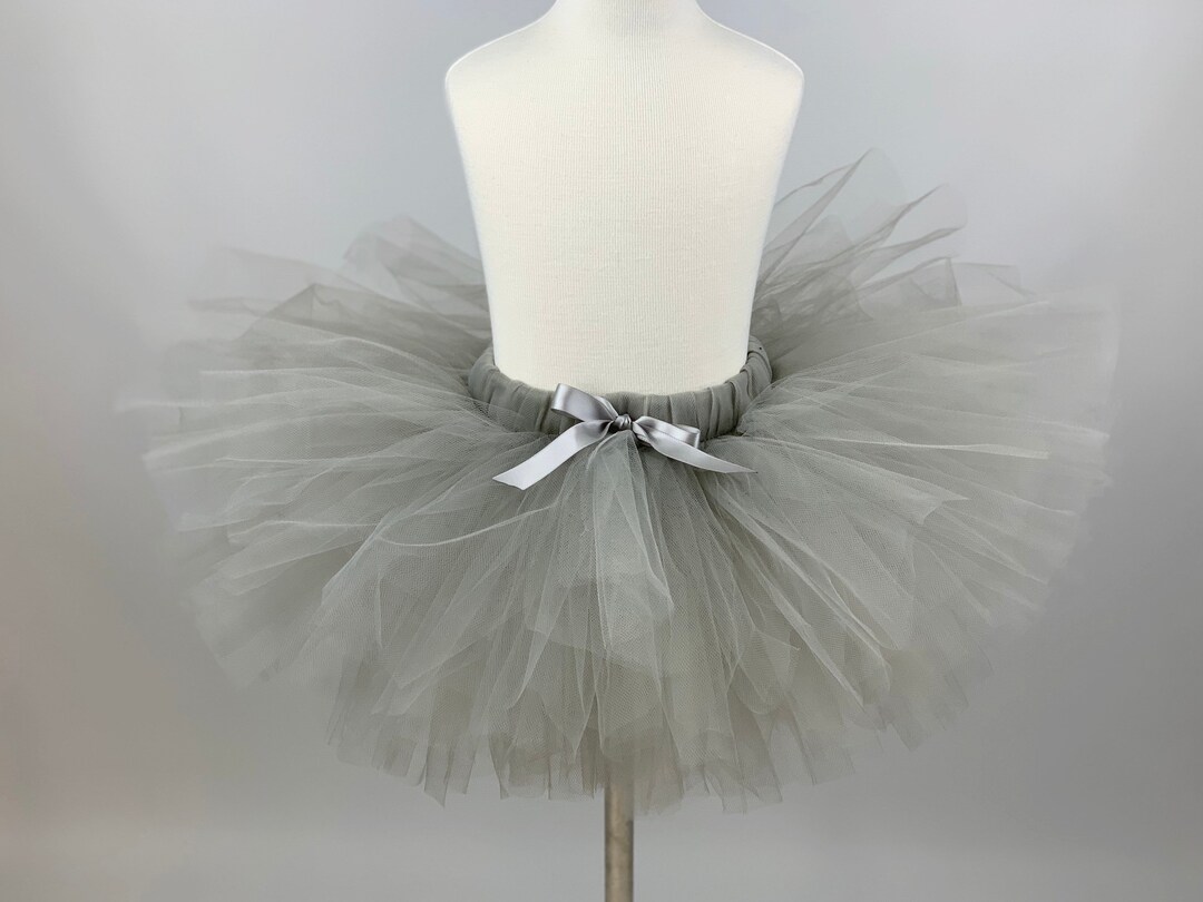 Silver Sewn Tutu gray girls clothing skirts baby adult baby shower ...