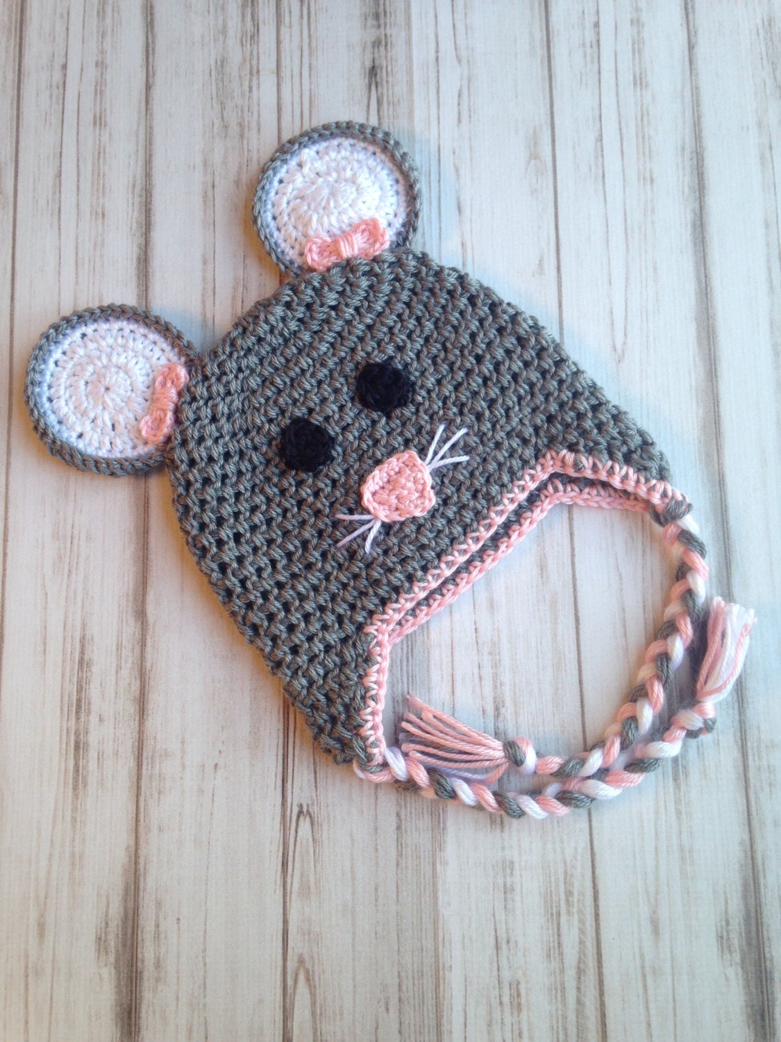 Mouse Hat, Sizes 6 Months to Adult, Crochet Hat, Photo Prop, Child Hat ...