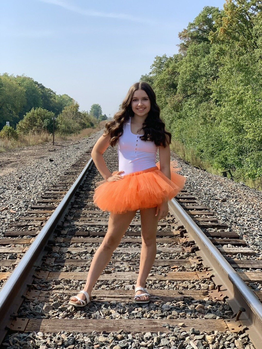 Womens Orange Sewn Tutu, Adult Tutu, Teen Skirt Halloween Costume ...