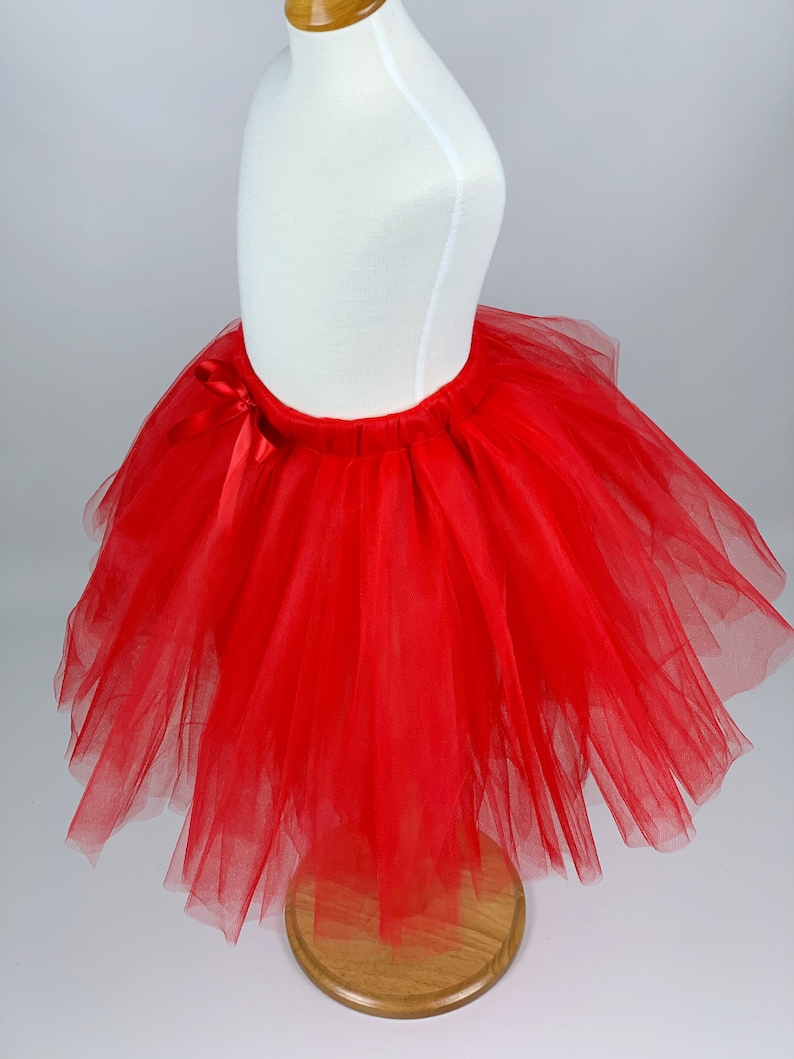 Red Sewn Tutu Skirt, Flower Girl Skirt, Girl Clothing, Halloween ...