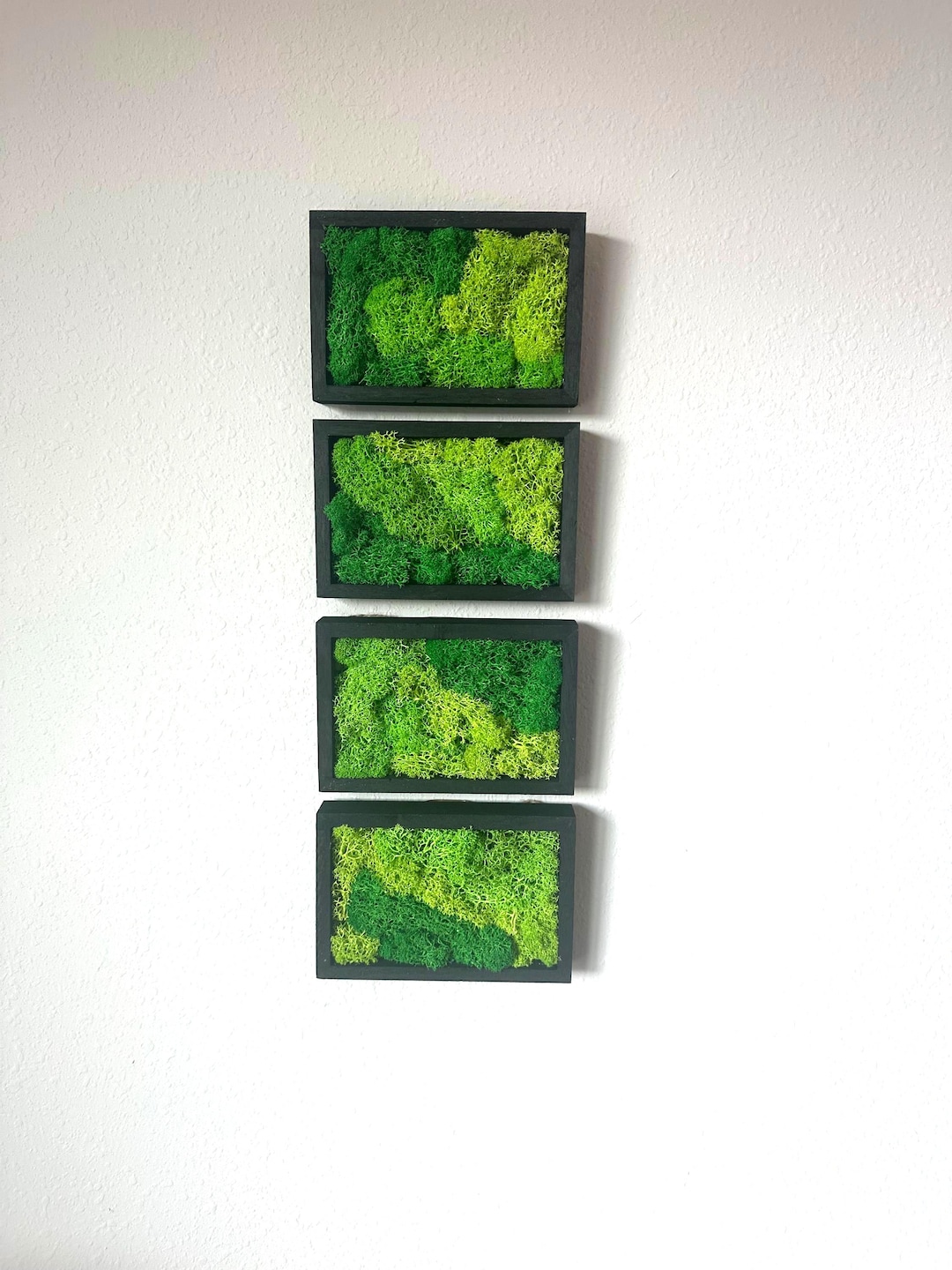 Mini Rectangle Moss Art – 6x4 Frame Preserved Green Moss Wall Decor ...