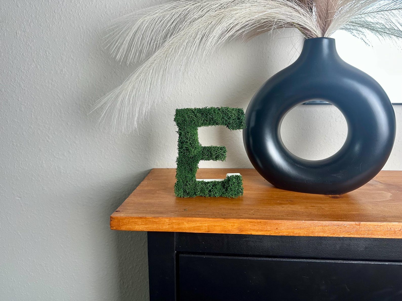 Custom Moss Letter 4.75" – Preserved Green Flower Initial, Eco-friendly ...
