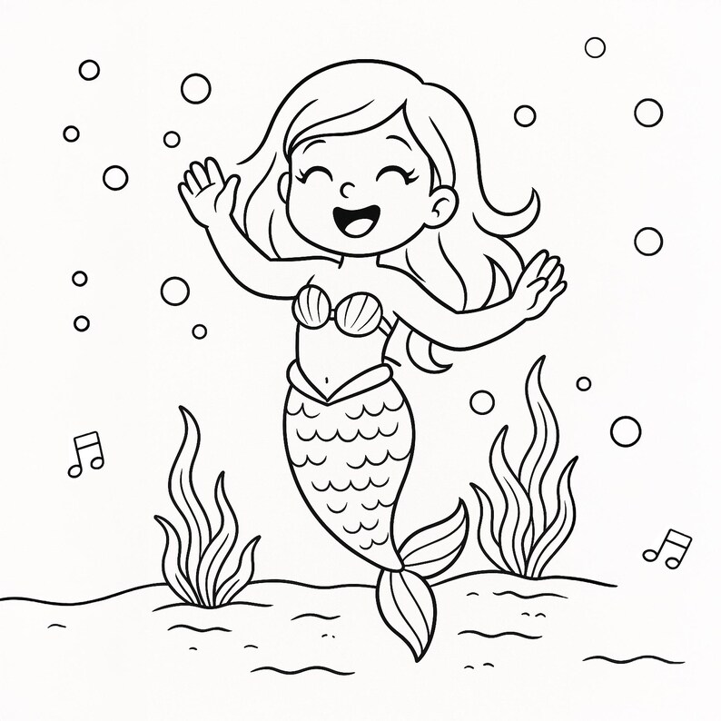 Ocean Friends Coloring Pages – Printable PDF for Kids | Cute Sea Animal ...
