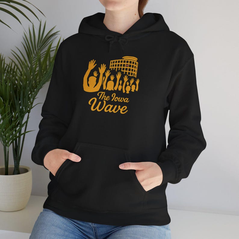 Iowa Wave Hoodie, Game Day Spirit Wear, Iowa College Apparel, Children ...