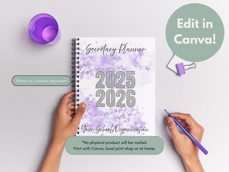 PTO/PTA Secretary Planner Canva Template - Etsy