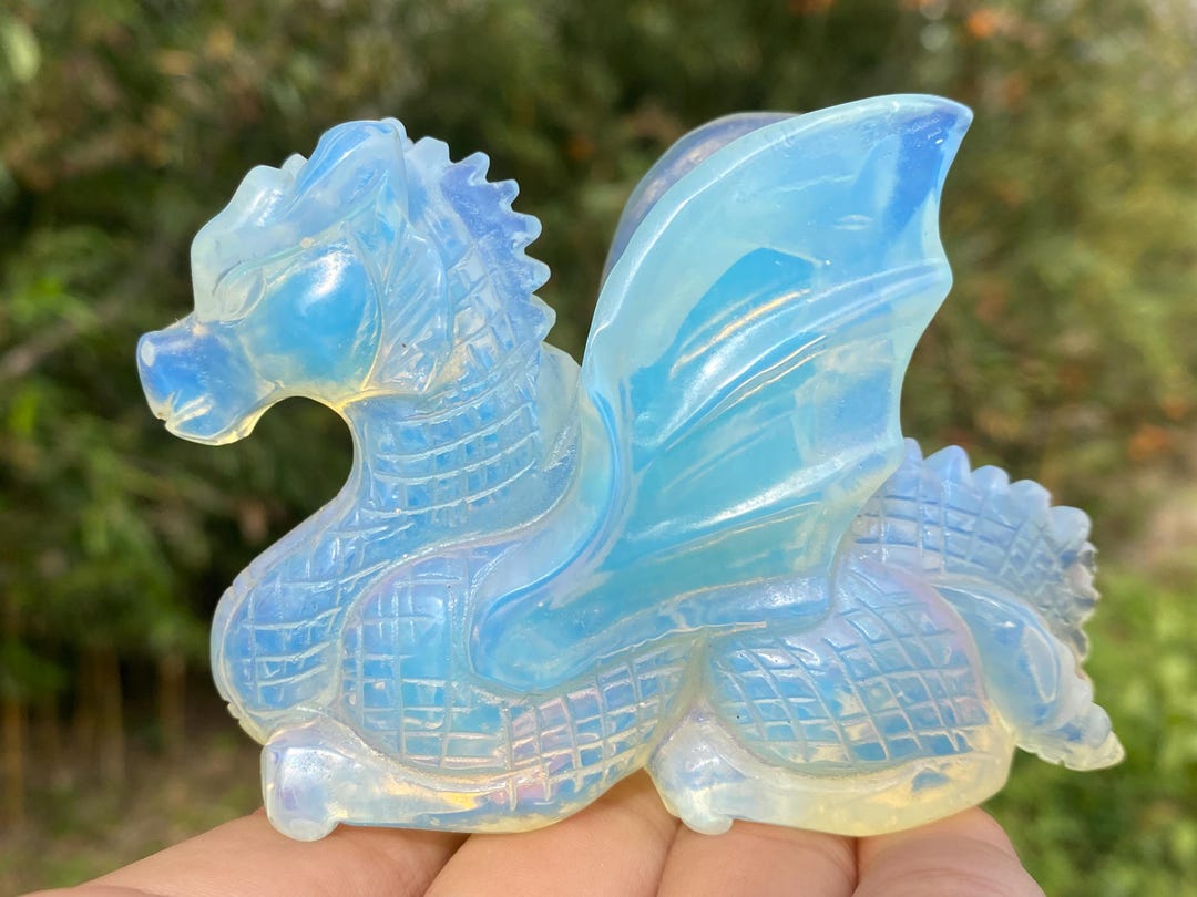 3.5“ Opal Fly Dragon Skull: Crystal Healing, Home Decor - Etsy
