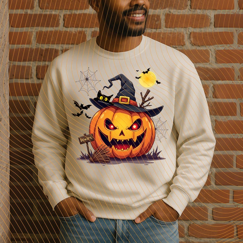 Halloween Pumpkin PNG | Spooky Jack-o’-lantern With Witch Hat, Black ...