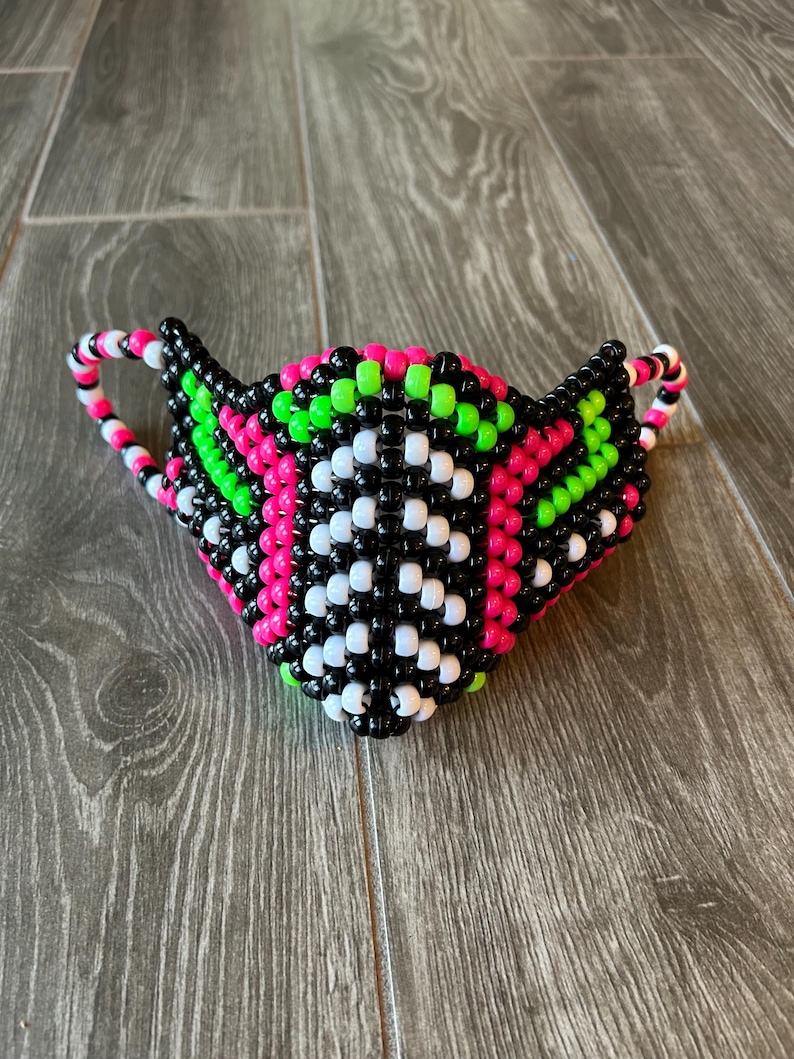 Kandi Custom Beaded Face Mask, Customizable, Party Favors, Birthday ...