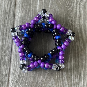 Kandi Star Cuff Bracelet, Premade or Customizable, Perfect Party Favors ...