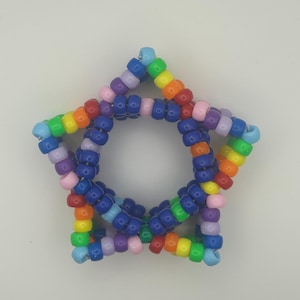 Kandi Star Cuff Bracelet, Premade or Customizable, Perfect Party Favors ...